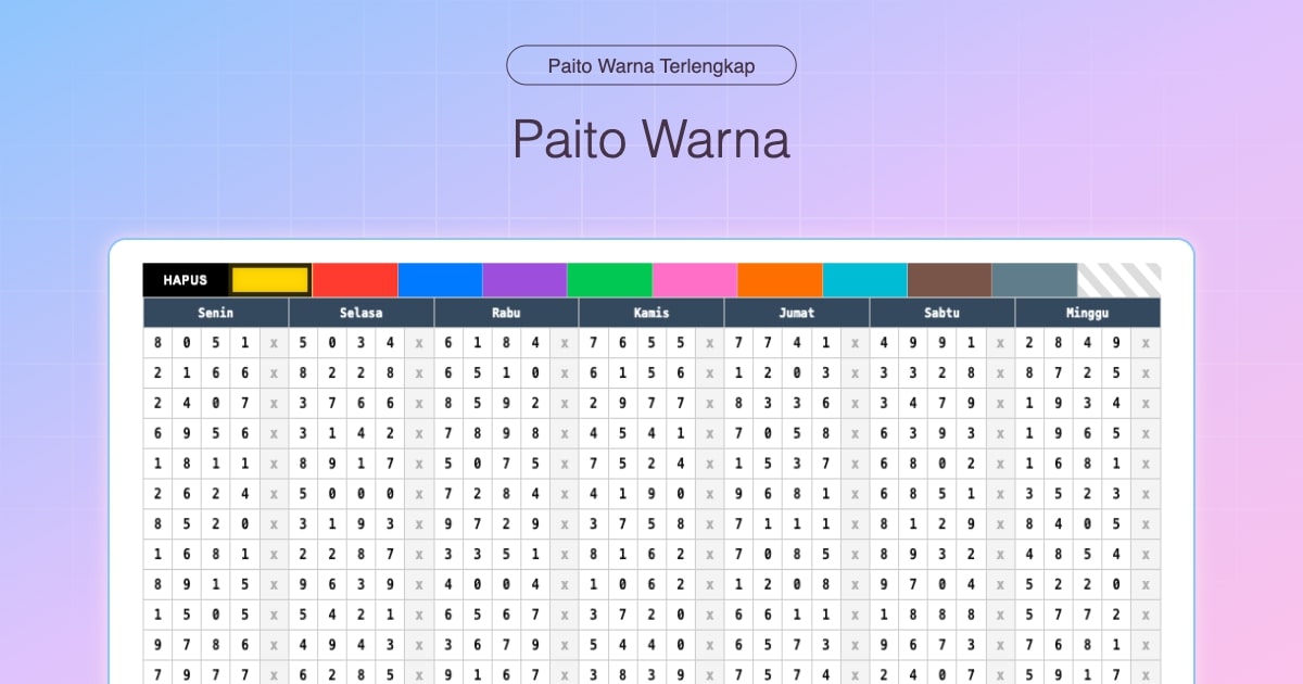 Paito CN - Paito China - Paito Warna Togel China Terlengkap